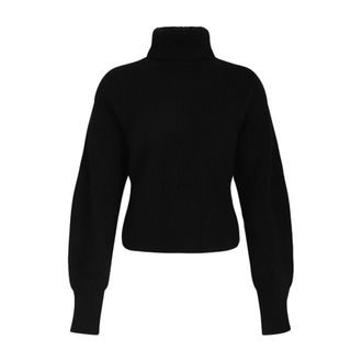 P.A.R.O.S.H. Gerippter Rollkragenpullover - - Knitwear - Damen - Schwarzk - XS