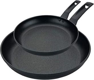Prestige Antihaftbeschichtete Bratpfannen-Set, 2 Stück, 9 Stück, Induktionspfannen-Set, 21/29 cm, kratzfest, ofen- und spülmaschinenfest, 10 Jahre Garantie