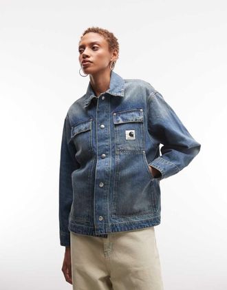 Carhartt Work in Progress OG Arctic - Jeansjacke in blauer Grind-Waschung