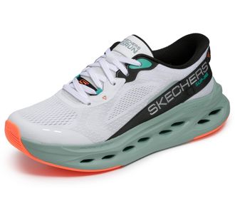 Skechers Mens Max Cushioning Glide Step Advert Hands Free Slip-ins Sneaker, Weiß/mehrfarbig, 45.5 EU