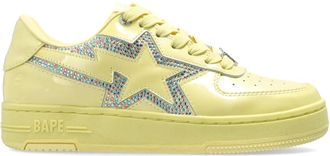 A Bathing Ape A Bathing Ape, Femme, Chaussures, Jaune, Taille: 36 EU Baskets en cuir orn&eacute;es d&eacute;toiles