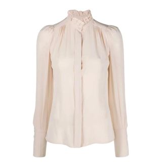 Isabel Marant Bluse mit R&uuml;schenkragen - - Blouses & Shirts - Damen - Beige - S