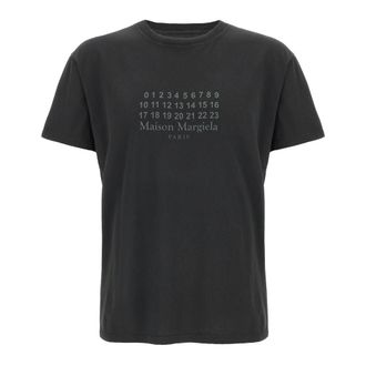Maison Margiela Flamed Cotton T-shirt - - Tops - Damen - Schwarzk - XS