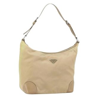 Prada Pre-owned Vintage Nylon Schultertasche - - Pre-owned - Damen - Beige - ONE SIZE