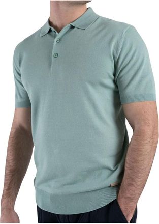 Gianni Lupo Homme, Tops, Vert, Taille: M Polo en maille muscle fit &agrave; col chemise - Manches et taille &eacute;lastiqu&eacute;es