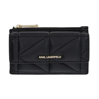 Karl Lagerfeld K/Kuilt Zip Cardholder w/Flap - - Accessories - Damen - Schwarzk - ONE SIZE