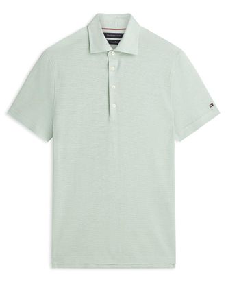 Tommy Hilfiger Poloshirt aus einem soften Leinen-Mix mit Struktur in