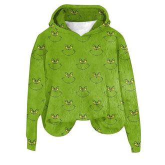 Generic Le Grinch Sweat A Capuche Femme Vetement Plaid Sweet Pyjama Sweatshirts Adulte Noel Christmas The Pilou Noël Femmes Polaire Vêtements De 2025 Moche Co