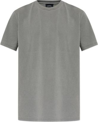 A.P.C. A.p.c., Homme, Tops, Gris, Taille: L Nylon Silk Crew Neck T-Shirt