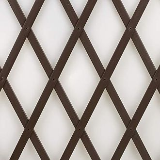 Tenax Treplas 1,00x2 m Braun, Ausziehbares Rankgitter als Hilfe für Kletterpflanzen und Blumen