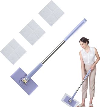 Generic Tragbarer Mopp, Trockenmopp,Wischmopp mit automatischem Stoffwechsel | Hartholz-Bodenwischer, Leichter Trocken- und Nasswischer, Reinigungsmopp-Set f&uuml;