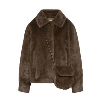 Seventy Jacke aus Kunstpelz & Lammfellimitat - - Jackets - Damen - Braun - M