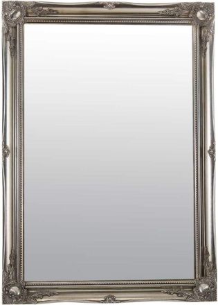 Mirror Outlet 3 FT6 X 2 FT6, 106 cm x 76 cm groß Silber antik Kunstvolles Design Big Wand Spiegel NEU