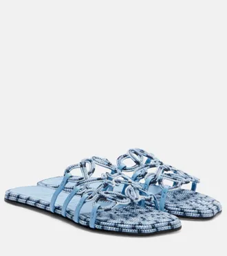 Loewe Mules Paulas Ibiza Petal Anagram en toile