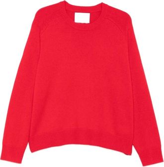 Soft Goat Pull &agrave; manches raglan avec finitions c&ocirc;tel&eacute;es - Femme - Pulls - Rouge - Taille: 38 FR