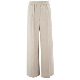 Brunello Cucinelli Weite Hose - - Trousers - Damen - Beige - M
