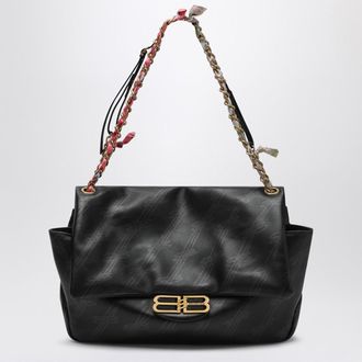 Balenciaga Mittlere Darling Umh&auml;ngetasche mit Kette in Schwarz