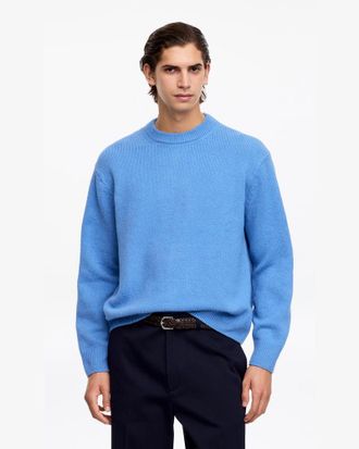 Arket Strickpullover Mit Rundhalsausschnitt -Blau