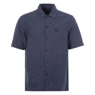 Fred Perry Hemd f&uuml;r Herren, Tasche, Oxford-Stil (Dunkelblau)