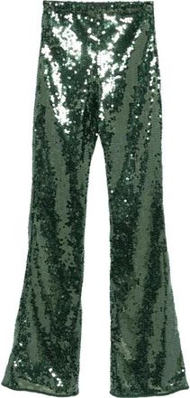 Os&eacute;ree Femme, Pantalons, Vert, Taille: 40 FR Sequin Pantalons