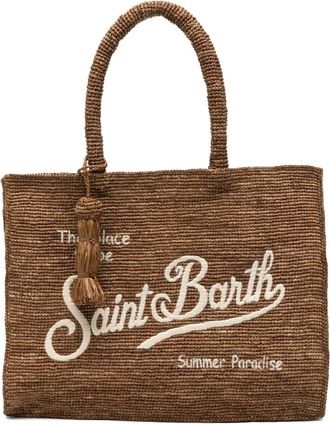 MC2 Saint Barth Femme, Sacs, Brun, Taille: ONE Size Vanity Raffia Tote Bag