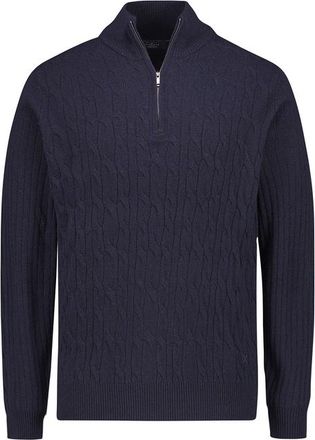 Hackett Herren Pullover blau Lammwolle unifarben