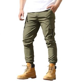 Generic Pantalon de travail pour homme avec poches multiples, pantalon d&eacute;contract&eacute;, v&ecirc;tements de plein air, v&ecirc;tements de travail pour le printemps et l&eacute;t&eacute;, co