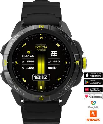 Invicta I-Tech - Racing Limited Edition ITECH-011 Herren Uhr - Smartwatch Bewegung - Edelstahl mit schwarzem Zifferblatt - 47 mm