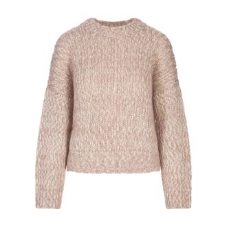 Fedeli Femme, Pulls, Rose, Taille: 40 FR Pull Rose de Luxe à Col Rond