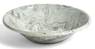 HAY Soft Ice Emaille-Geschirr aus Stahl hergestellt mit Emaille Glasur, Farbe: Grün, Höhe: 4,2 cm, Durchmesser: 17 cm, AB494-A587