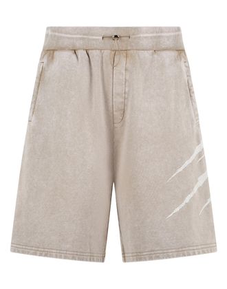 Plein Sport Washed Shorts Crackle Scratch