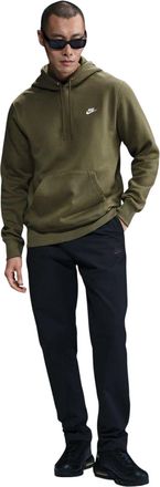 Nike Club Hoodie zum &Uuml;berziehen f&uuml;r Herren, Fleece (Oliv/Wei&szlig;)