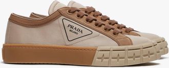 Prada Baskets &agrave; logo en coton