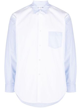Comme Des Gar&ccedil;ons chemise en coton &agrave; manches longues - Blanc