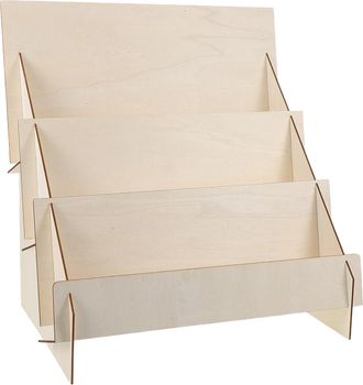 Cabilock Cabilock Holz Kartenst&auml;nder 3 st&ouml;ckig mit Selbstgemacht Montage Multifunktionaler Postkarten und Gru&szlig;kartenhalter f&uuml;r Schreibtisch und Verkaufsdisplay