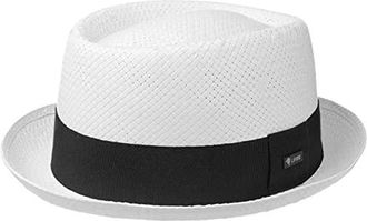 LIPODO Chapeau en Paille Acapulco White Femme/Homme - Made in Italy DEte de Soleil avec Ruban Gros Grain Printemps-ete Ete - XL (60-61 cm) Blanc