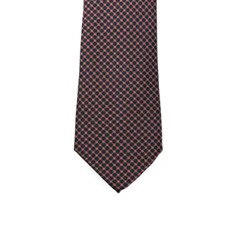 Canali Silk Geometric Necktie - Black