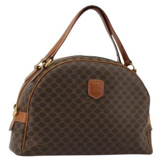Celine Sac &agrave; main vintage Macadam en toile Pre-owned - Femme - Pre-owned - Brun - Taille: ONE Size