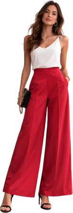 Liviana Conti Femme, Pantalons, Rouge, Taille: 38 FR Pantalone a Palazzo