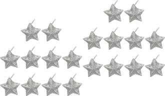 Artibetter 48 St&uuml;cke Weihnachtsbaum Ornament Glitter F&uuml;nf- Spitzer Stern Anh&auml;nger Weihnachtsbaum H&auml;ngende Sterne Dekor Festliche Verzierungen f&uuml;r Weihnachtsbaum 