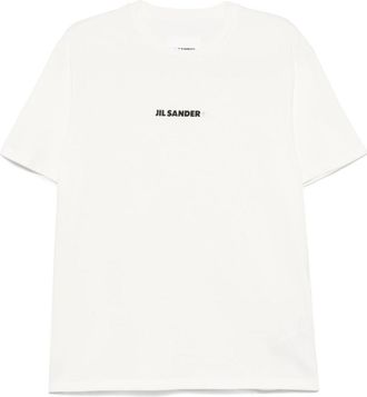 Jil Sander t-shirt à logo imprimé - Tons neutres