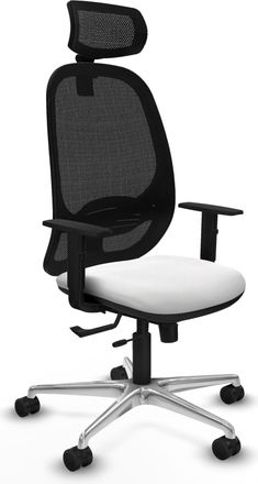 Piqueras y Crespo Computerstuhl mit 1D-Armen, h&ouml;henverstellbare Lendenwirbelst&uuml;tze und h&ouml;henverstellbares Kopfteil und Neigungsverstellung, ausgestattet mit Syncro/Tras