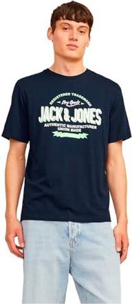 Jack & Jones Jjelogo Aw24 Sn T-Shirt à col Rond 2, Blazer Bleu Marine, XXL Homme