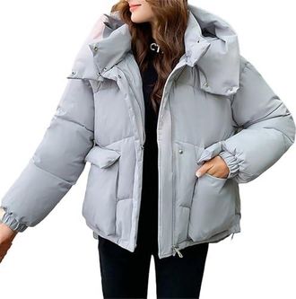 Generic Manteau Femme Hiver Parka Hiver Femme Chaude Down Padded Women S Korean Version Of Loose Puffy Bread Short Thick Winter Coat Blouson Combinaison Ski G