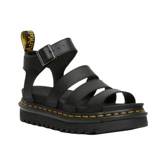 Dr. Martens Blaire Hydro Leder Plateau Riemchensandalen - - Shoes - Damen - Schwarzk - 40 EU