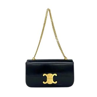 Celine Pre-owned Claude Leder Schultertasche - - Pre-owned - Damen - Schwarzk - ONE SIZE