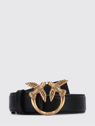 Pinko Ceinture en cuir avec boucle logo Love Birds en m&eacute;tal