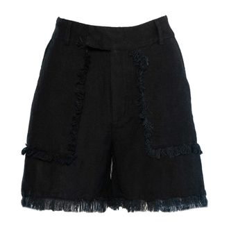 H&eacute;st H&eacute;st, Femme, Shorts, Noir, Taille: 44 FR Shorts en Lin Noir