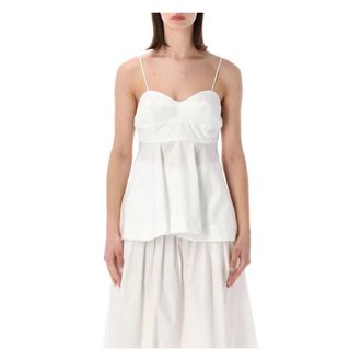 R&oacute;he Volumin&ouml;ses Peplum-Top - - Tops - Damen - Wei&szlig; - M
