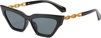 Generic Chaîne oeil de chat design 2025 pour hommes et pour femmes, lunettes de soleil décoratives, tir de rue, vacances en plein air (couleur : B, taille : m